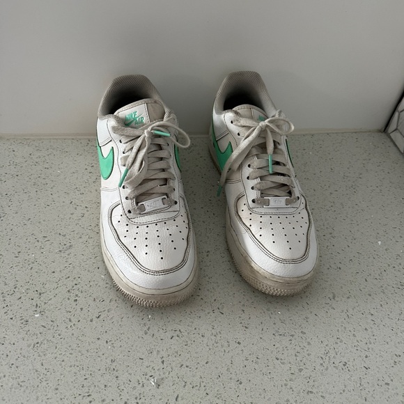 Nike | Shoes | Nike Air Force With Mint Accents | Poshmark